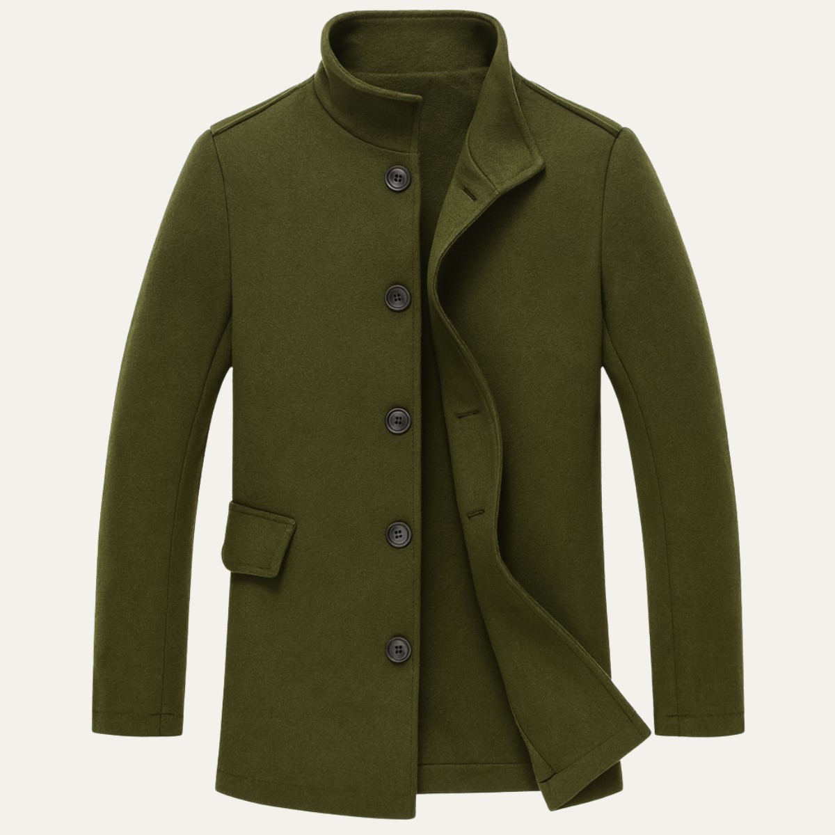 Men’s Button Overcoat | Structured Design